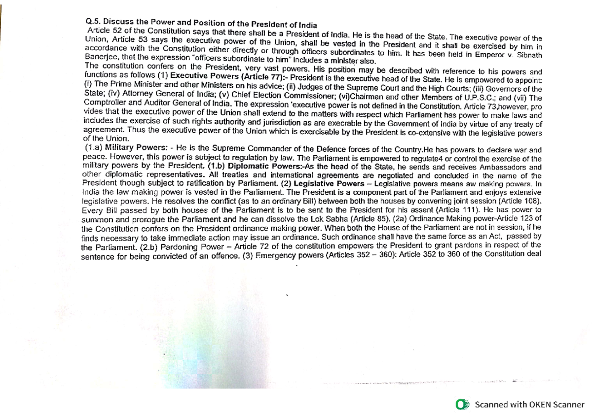 Paper 1 1st semester - constitution - Constitutional law - Studocu