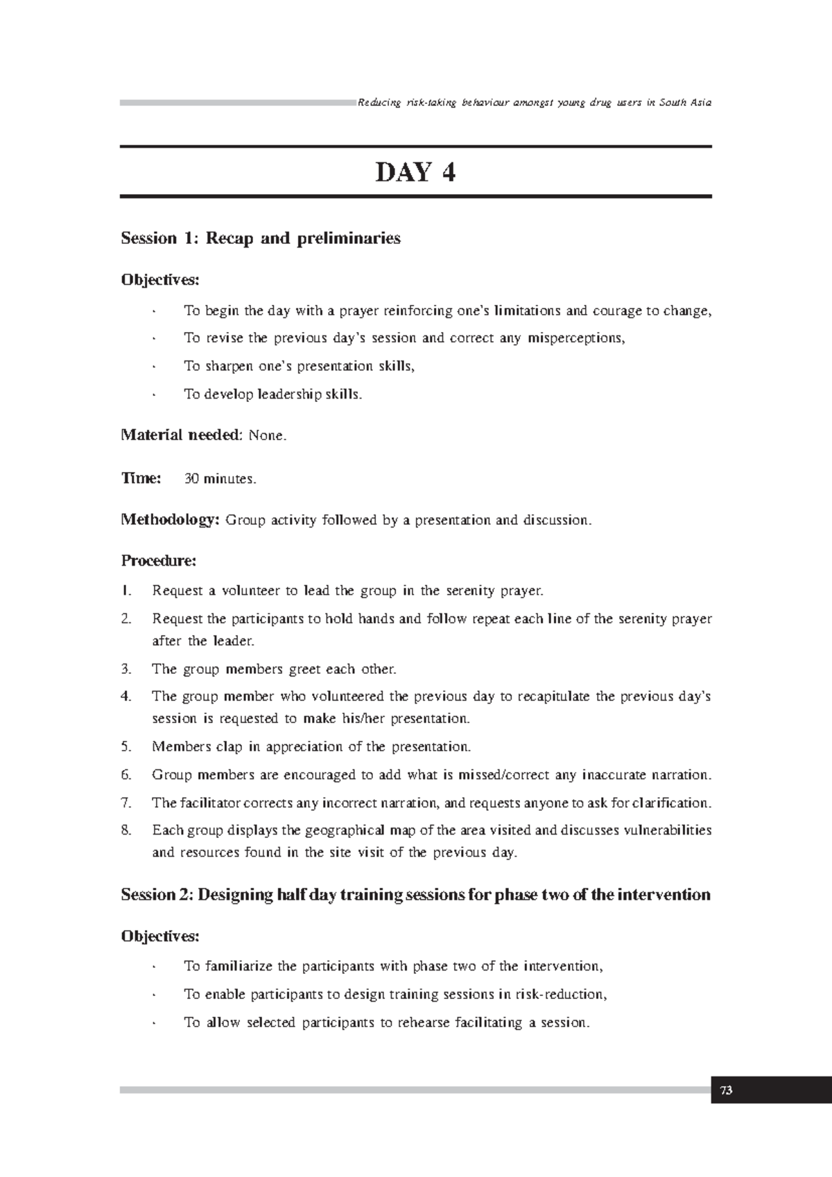 09 Day Four - training - DAY 4 Session 1: Recap and preliminaries ...