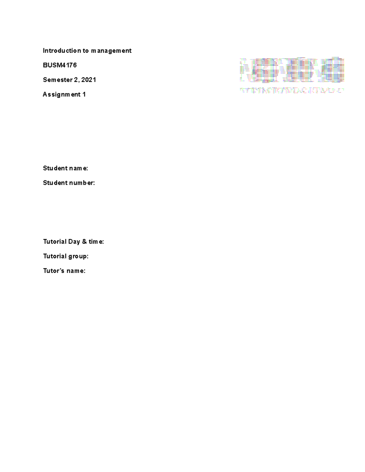 Assignment 1 - Managers must be able to manage their employees ...