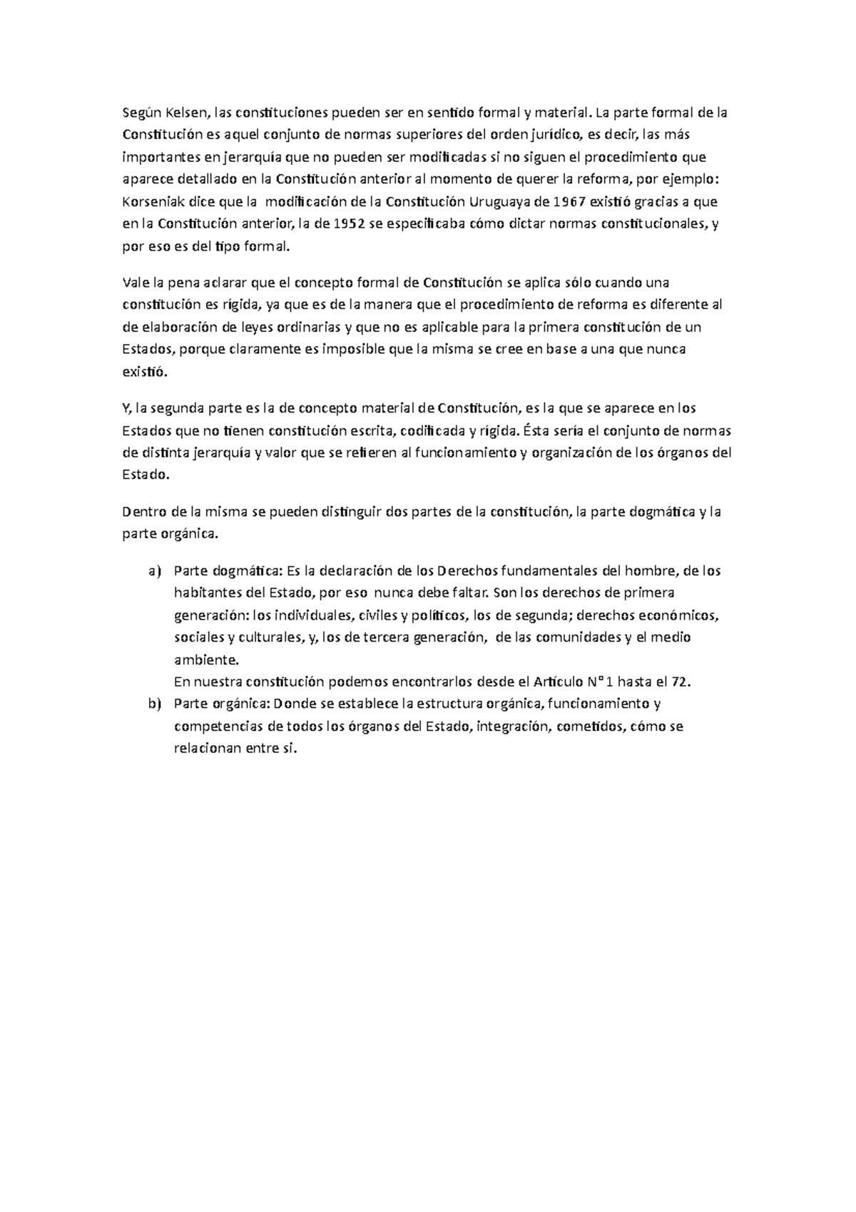 Constitucion formal y material - Kelsen, las constituciones pueden ser ...