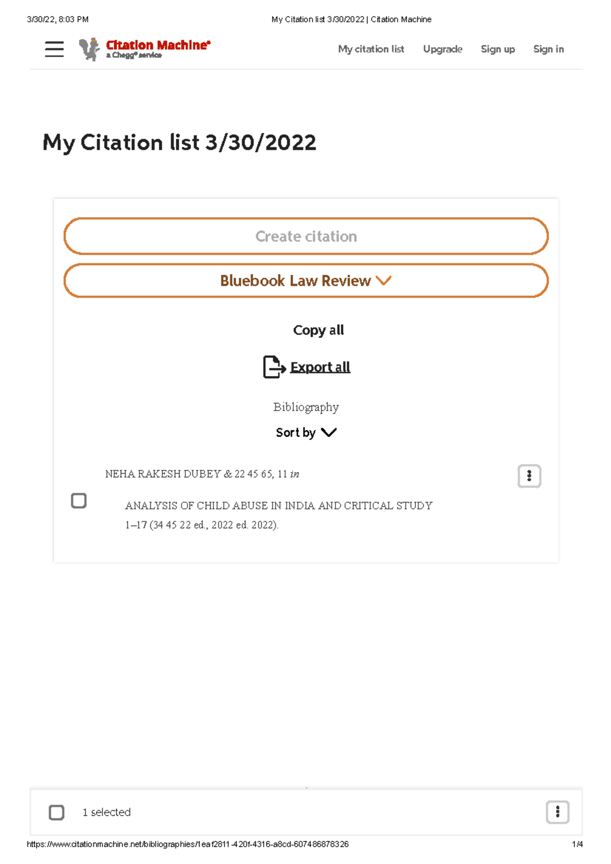 My Citation list 3 30 2022 Citation Machine - My Citation list 3/30 ...
