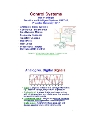 Dynamic Optimal Control - Dynamic Optimal Control! Robert Stengel ...