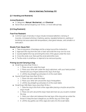 Intro to Vet Tech Lesson 2 Practice - Intro to Vet Tech 2, 2, 2 ...
