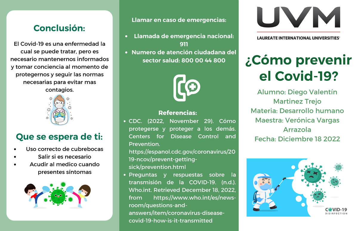 A16 DVMT - Triptico Covid - ¿Cómo prevenir el Covid-19? Alumno: Diego ...