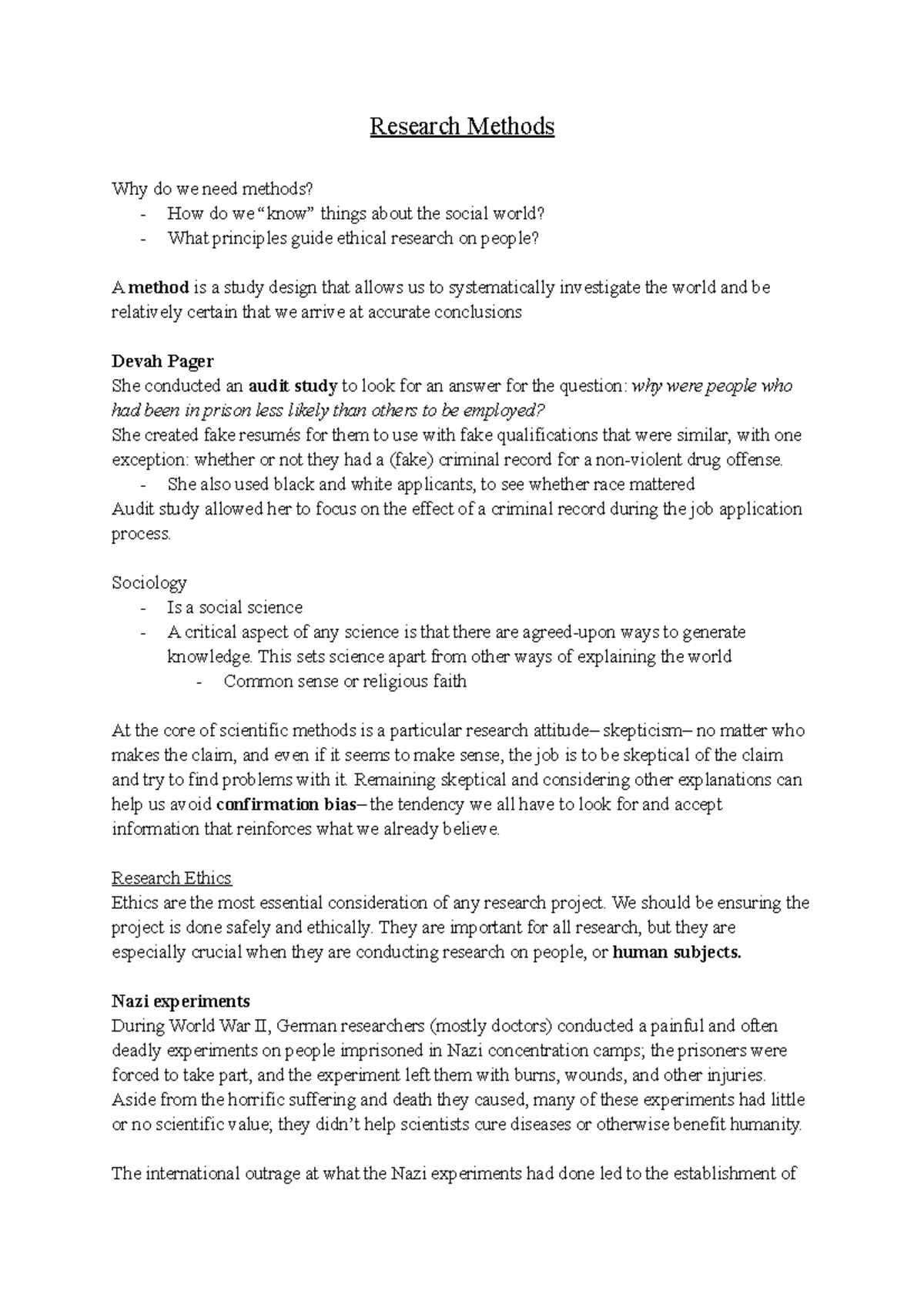 Chapter 2 Research Methods - Research Methods Why do we need methods ...
