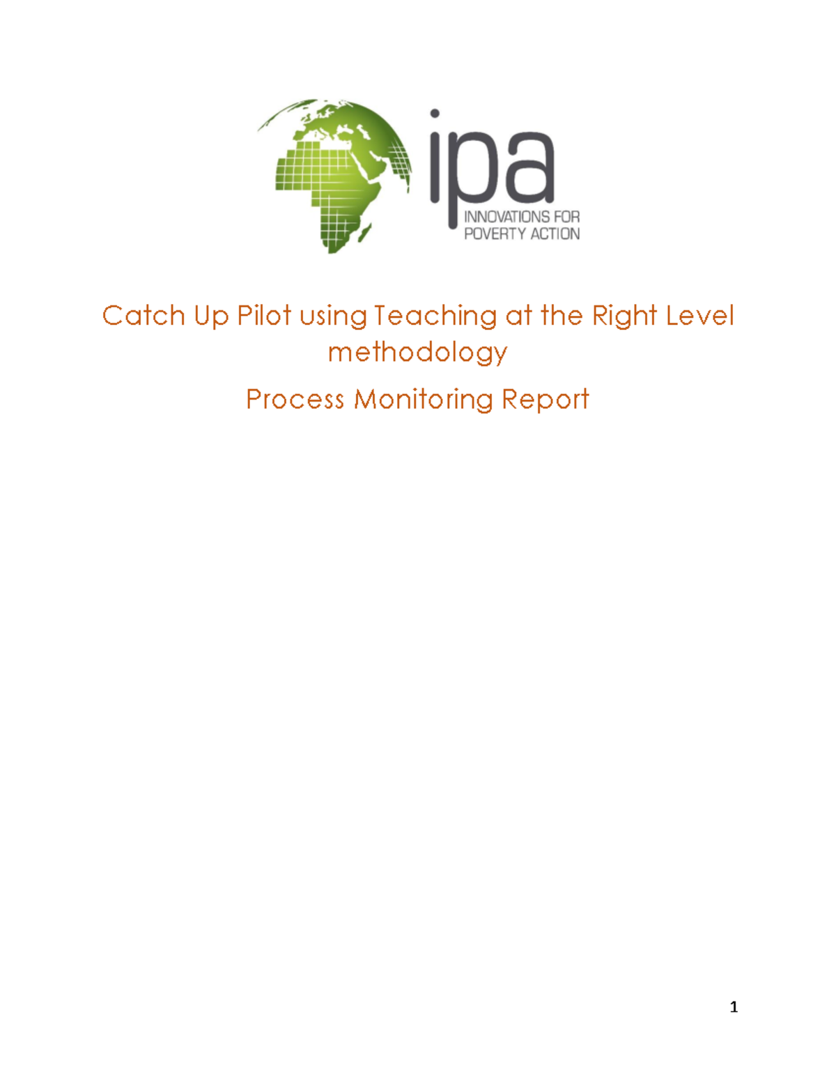 Zambia catch up report - Importance of learning - Catch Up Pilot using ...
