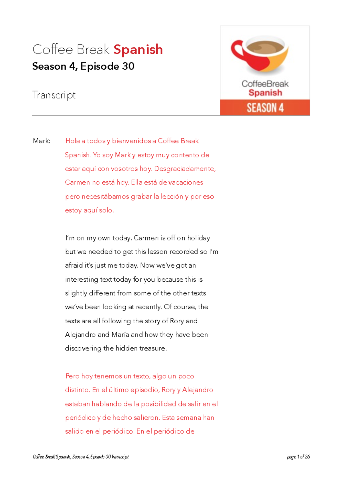 Cbs-430-transcript - Transcript Document for Epsiode 30 of Coffee Break ...