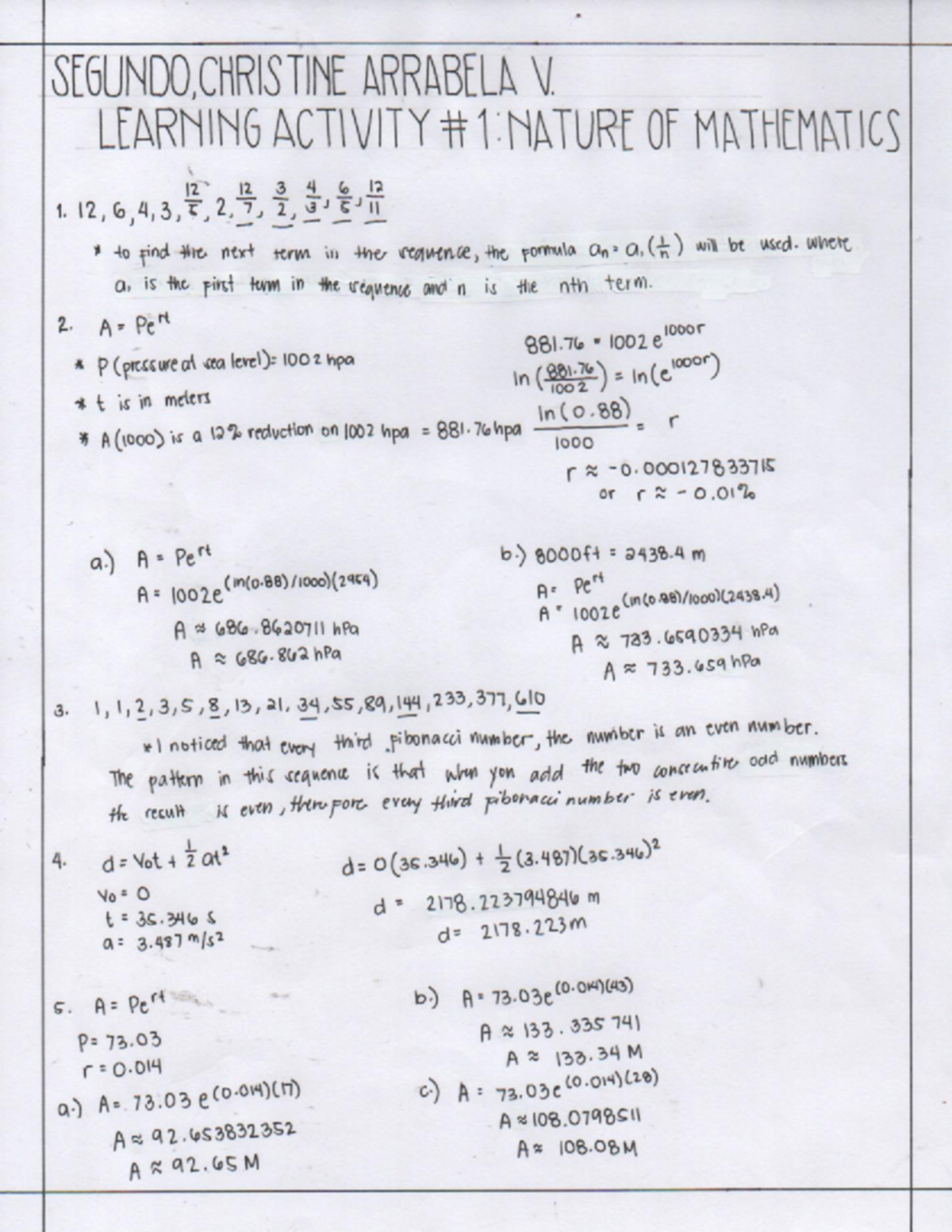 LA1-BSMech Eng'g - Mathematics in the Modern World - PangSU - Studocu
