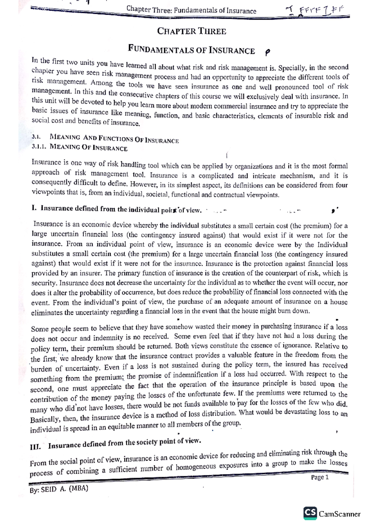 Risk 3 - Financial Management course - Studocu