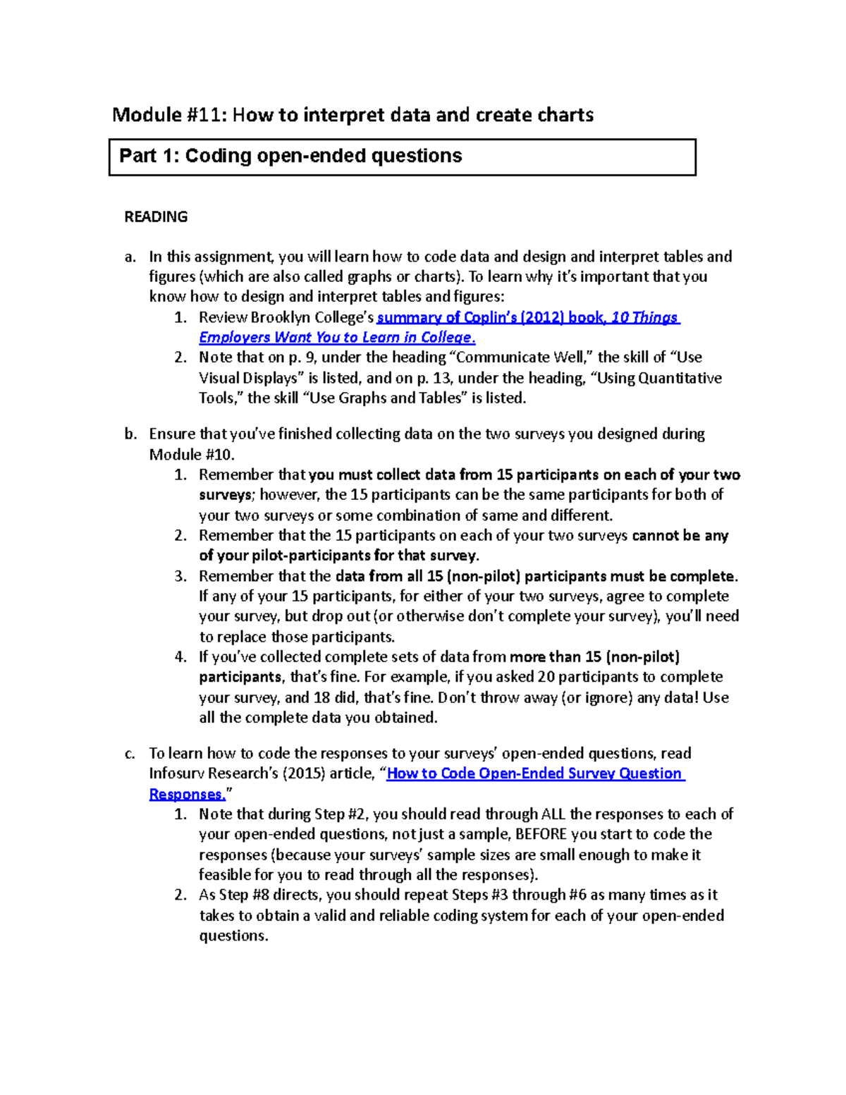 Module 11 How to interpret data and create charts - In this assignment, you will learn how to ...
