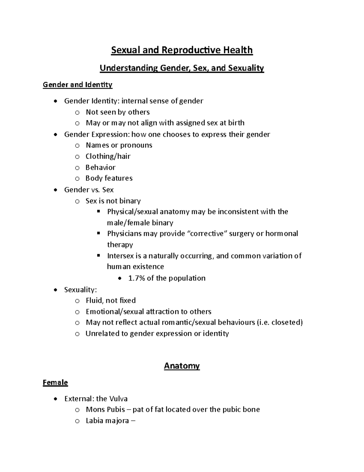 Sexual and Reproductive Health - Sexual and Reproductive Health ...