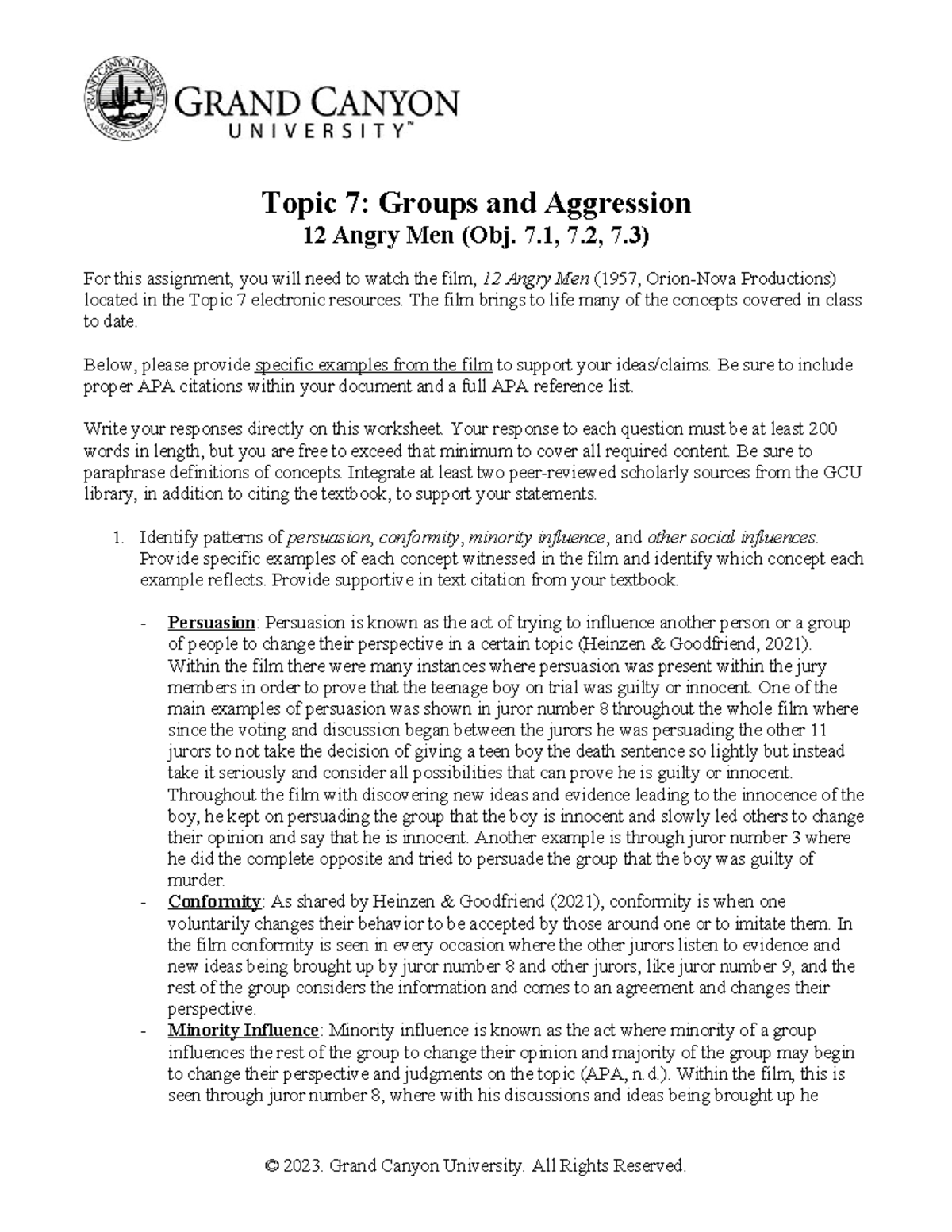 PSY-362-RS-T7-12 Angry Men - Topic 7: Groups and Aggression 12 Angry ...