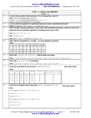 Unit 1 sets - Discrete Mathematics - Studocu
