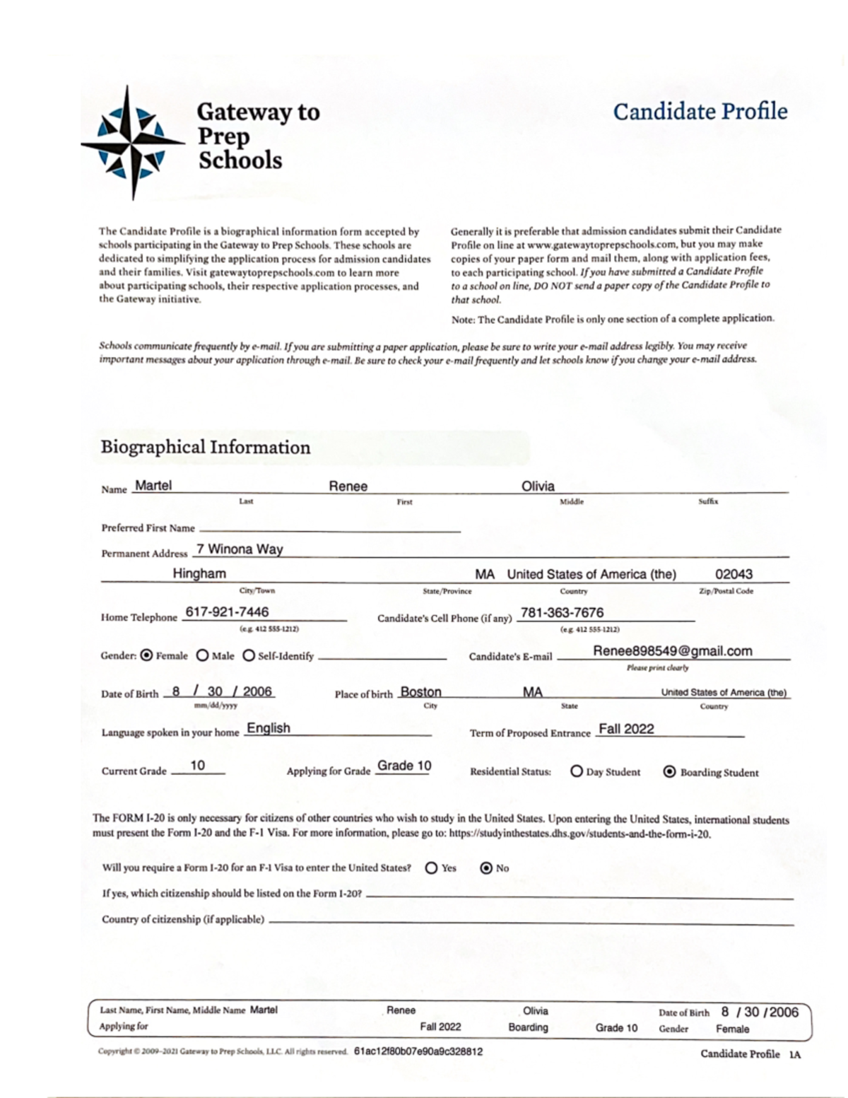 Gateway Profile - Renee Martel - BLAW 1023 - Studocu