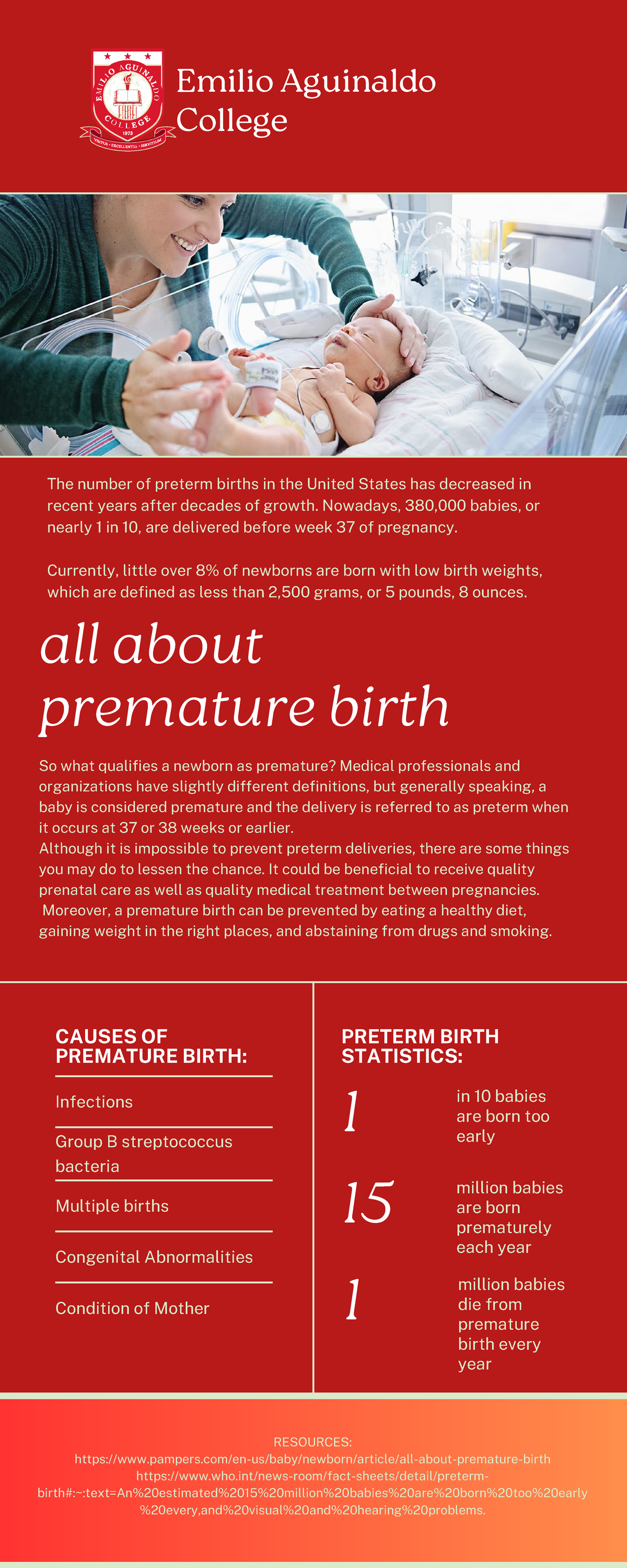 Premature Birth Flyer - ....... - The number of preterm births in the ...