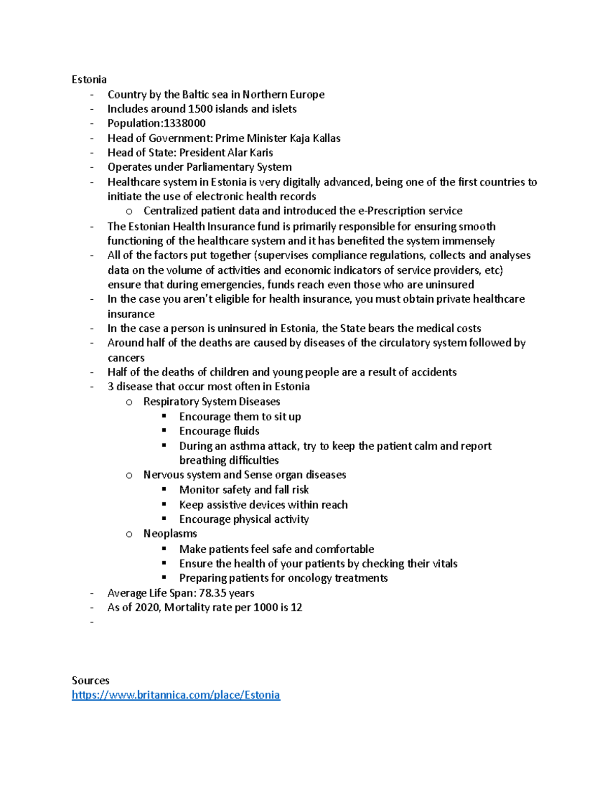 Estonia Project Notes - Estonia - Country by the Baltic sea in Northern ...