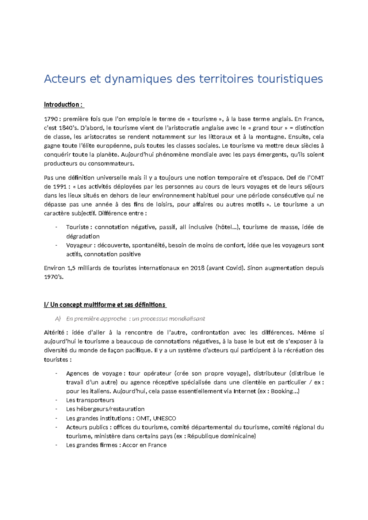 CM Territoires touristiques - Acteurs et dynamiques des territoires ...