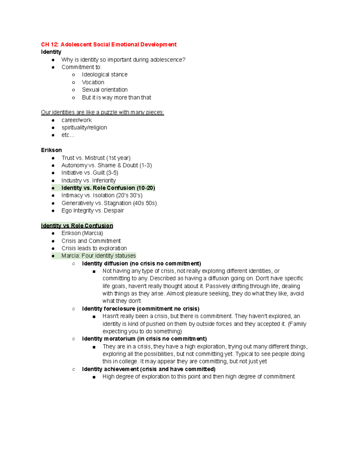 CH12 Adolescent Social Emotional Development - CH 12: Adolescent Social Emotional Development ...