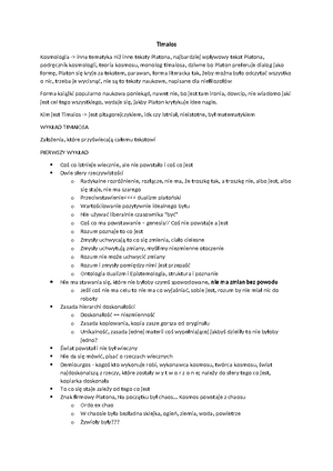 Filozofia, Platon [wejściówka, opracowanie zagadnień] - Zbigniew ...