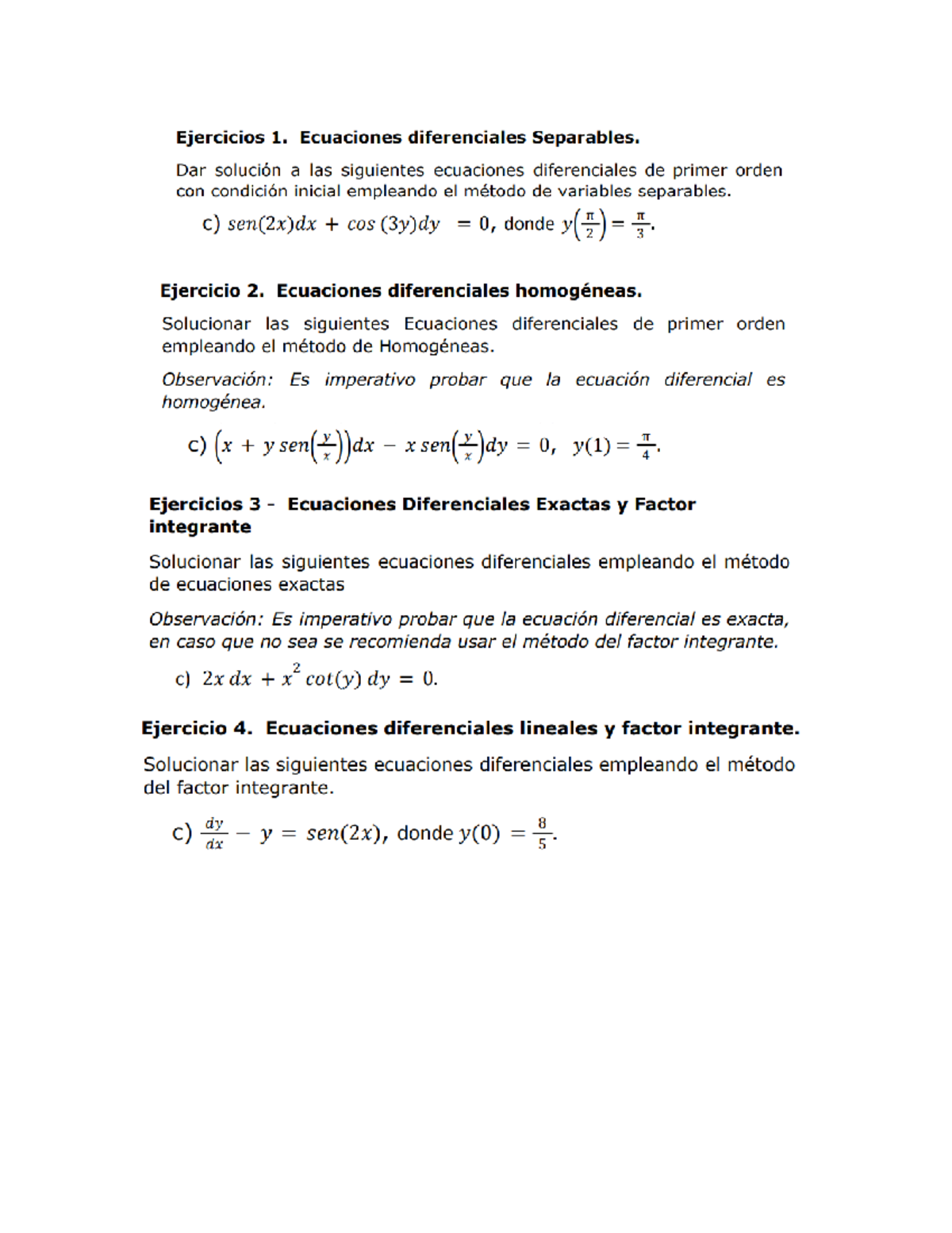 Ejercicio C trabajo 1 Ecuaciones diferenciales - Studocu