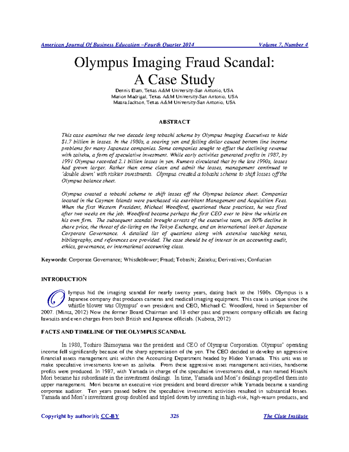 EJ1053608 - ,,..... - Olympus Imaging Fraud Scandal: A Case Study ...