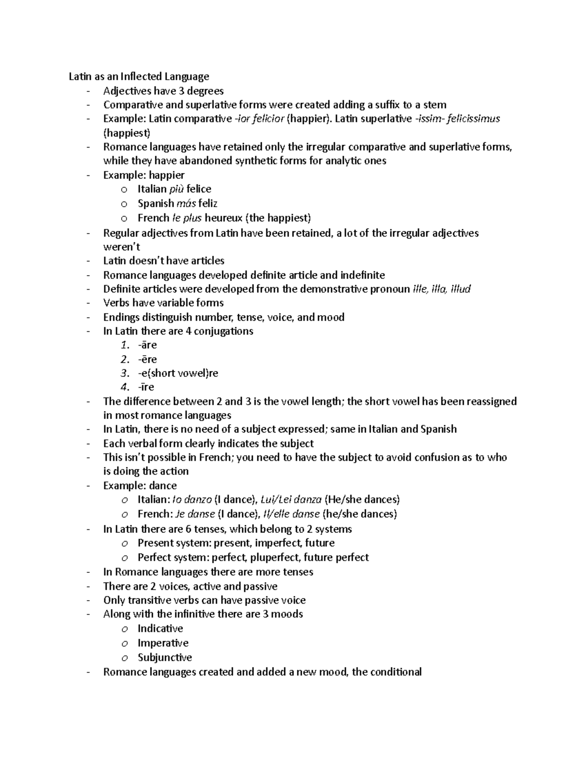 Class 8 - Latin as an Inflected Language - Adjectives have 3 degrees ...