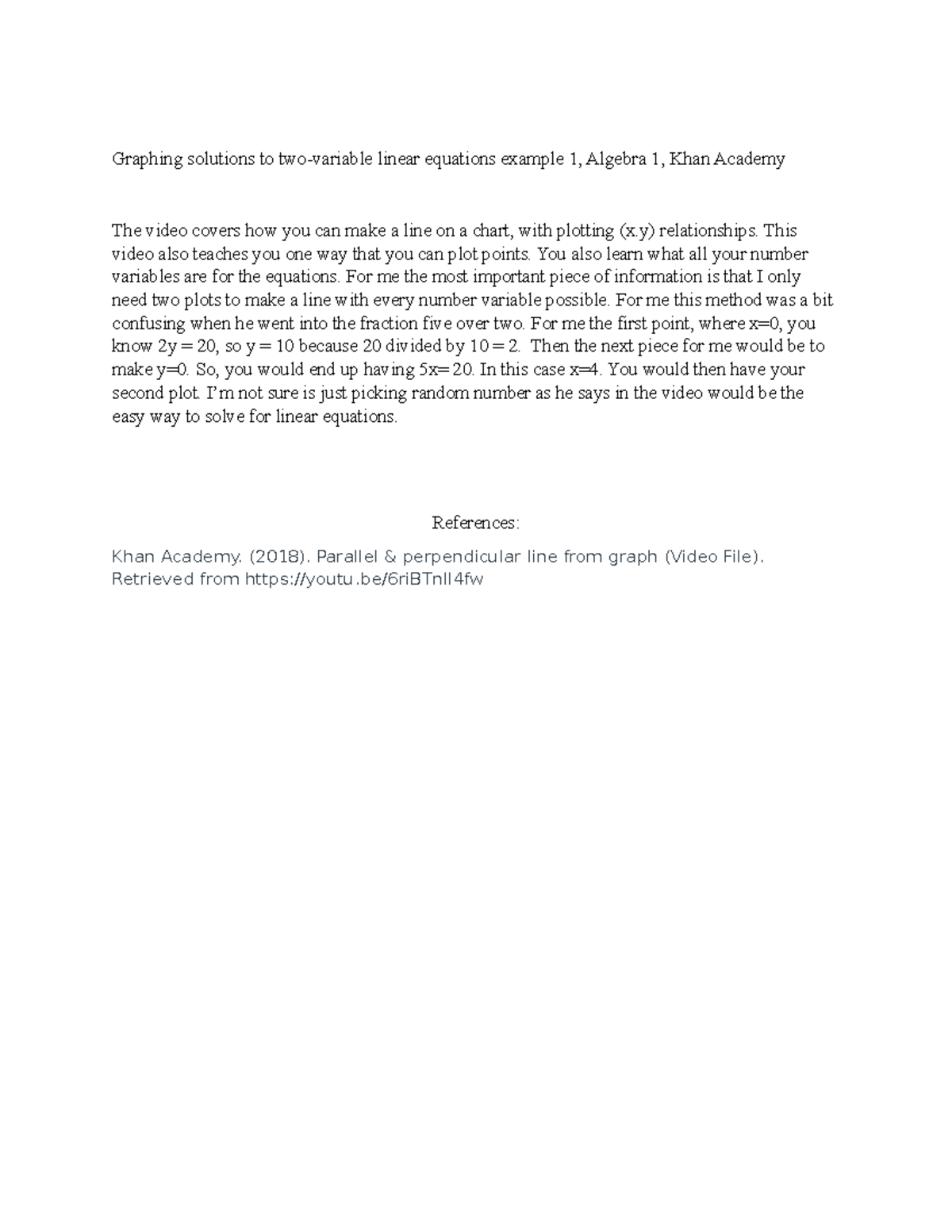 Algraba diss 2 - Graphing solutions to two-variable linear equations ...