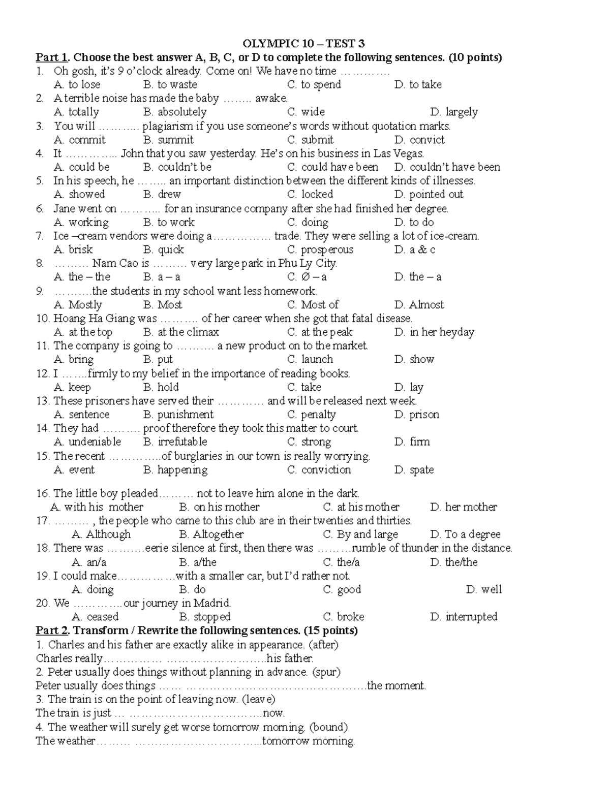 TEST 3 - sgqhjagsdjagjhdvbnsavdcgvsacdhqwfdjwqgd - OLYMPIC 10 – TEST 3 ...