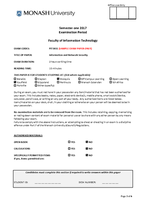 Tutorial 7 Solutions - FIT3031: Tutorial 7 Solutions FIT3031: Tutorial ...