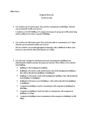 Computer Networking Final Network Design Proposal Final - ELECTRN125 ...