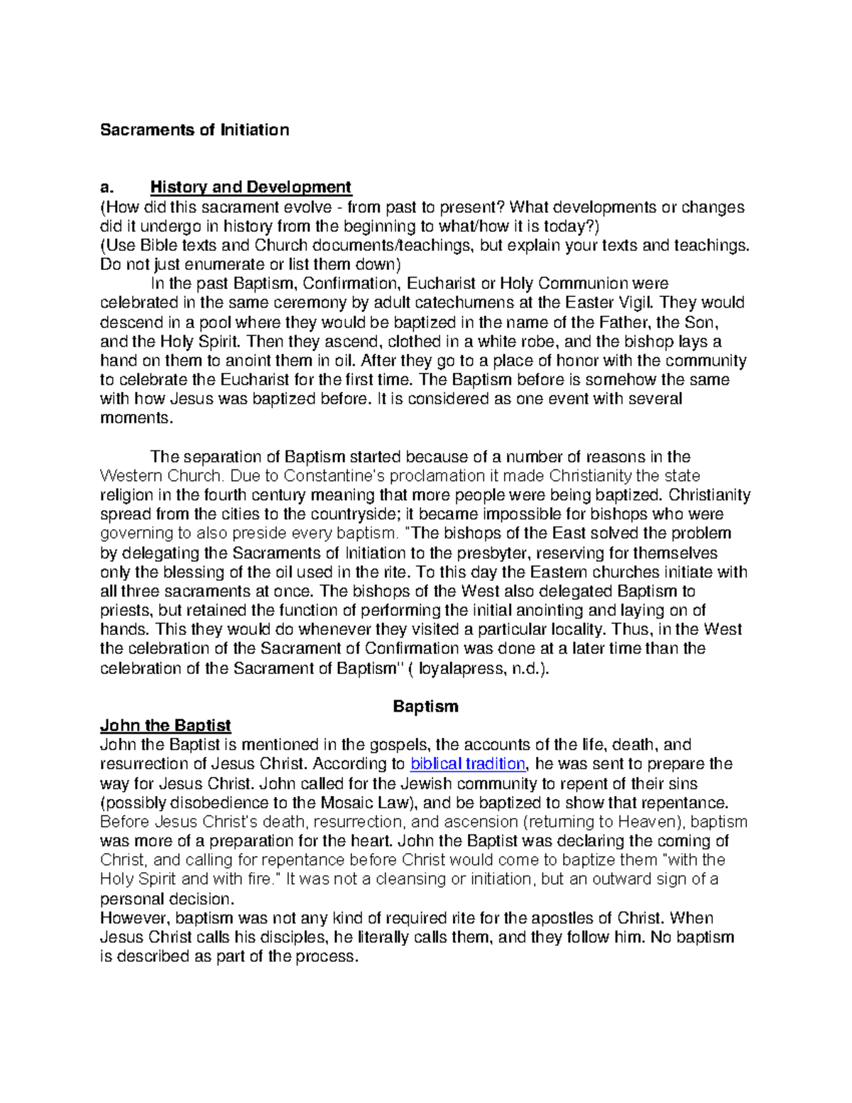 Sacraments - Lecture notes 29 - Understanding the Self - AMA - Studocu