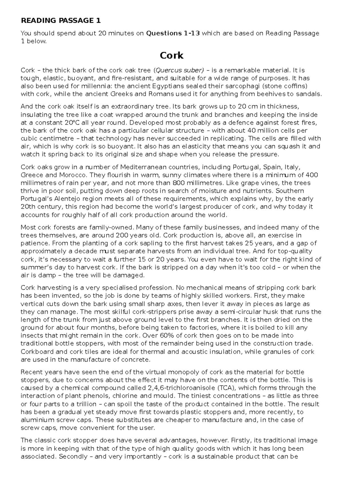 IELTS Cambridge 12 Reading test 1 - READING PASSAGE 1 You should spend ...