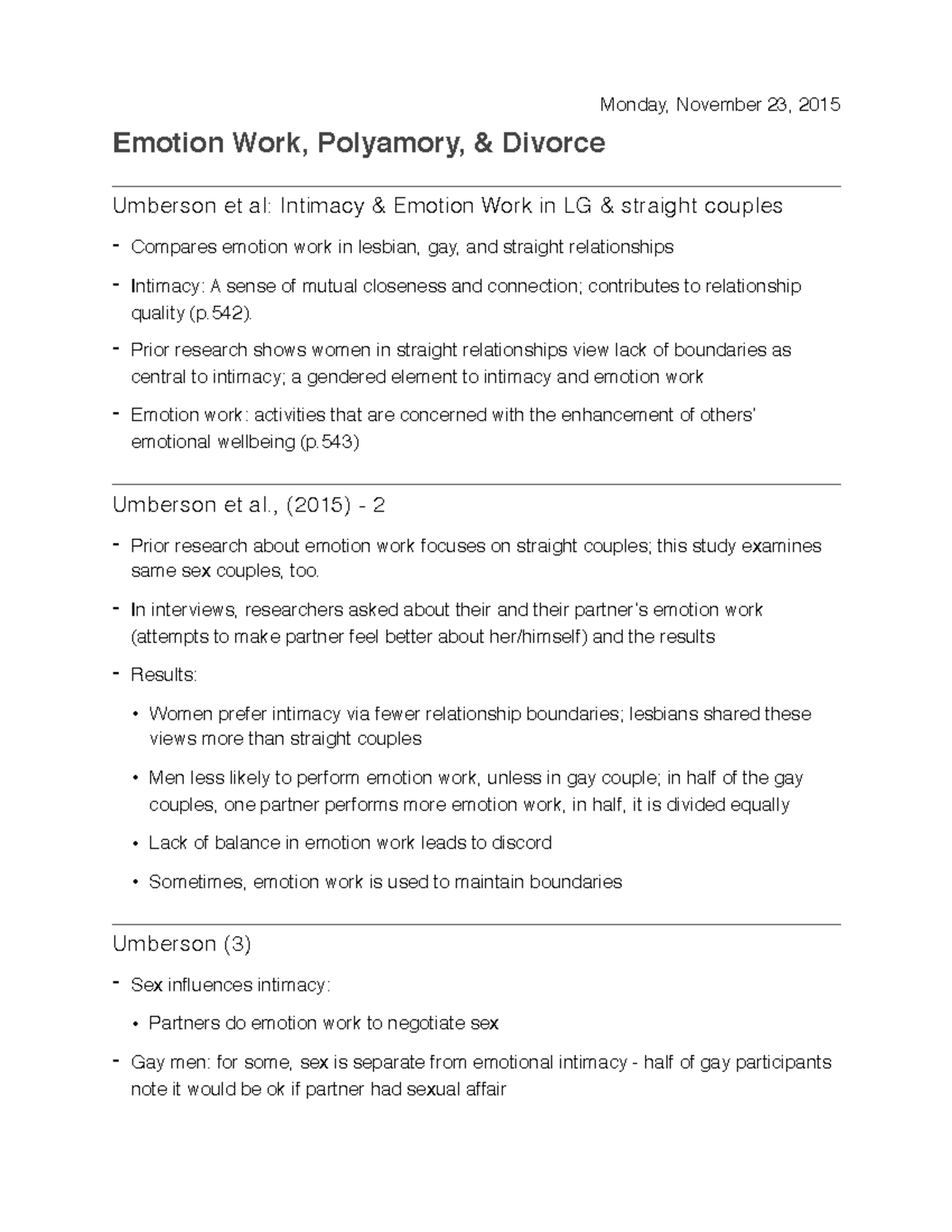 Emotion Work, Polyamory, and Divorce - Monday, November 23, 2015 ...