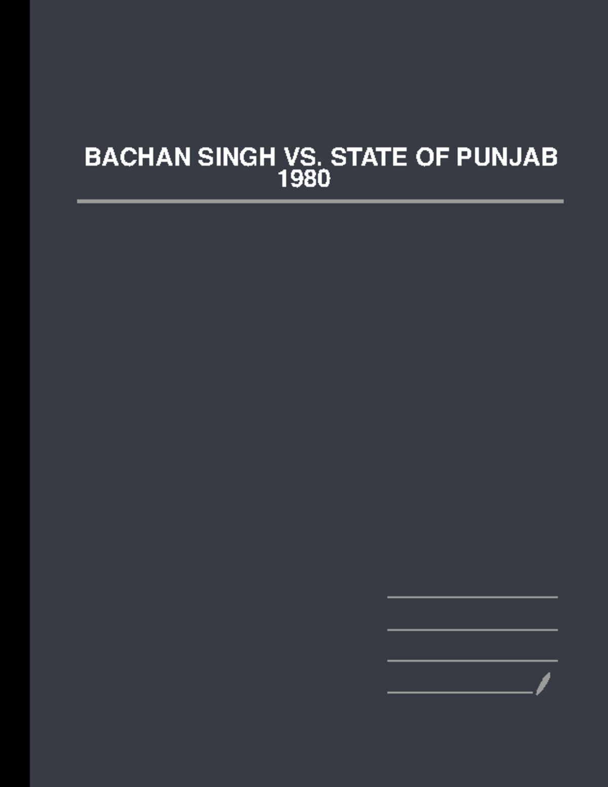 Bachan Singh V. State Of Punjab 1980 - BACHAN SINGH VS. STATE OF PUNJAB ...