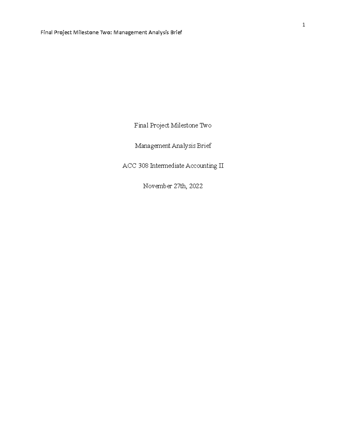 5 1 Final Project Milestone Two Management Analysis Brief Final