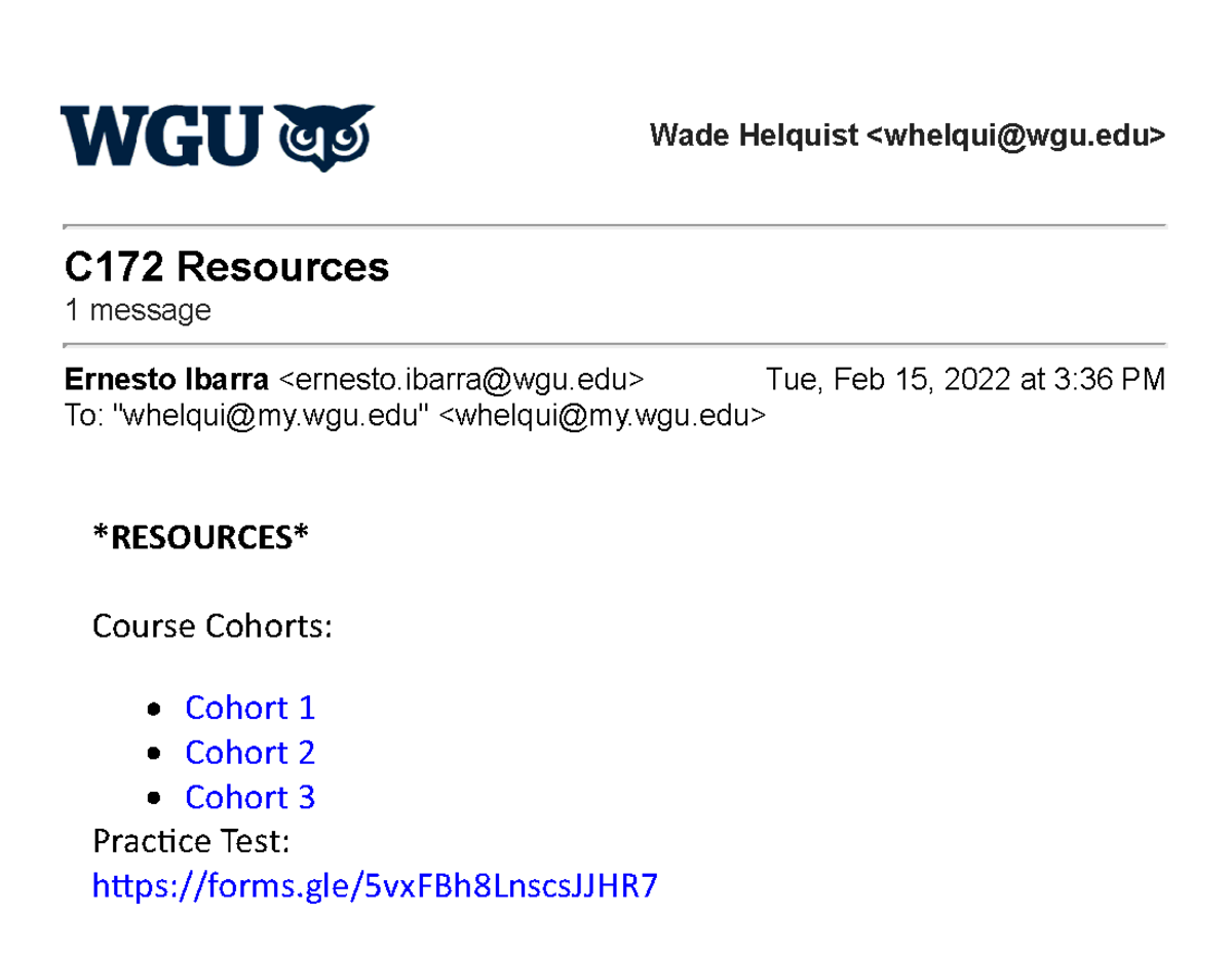 Western Governors University Mail - C172 Resources - Wade Helquist ...