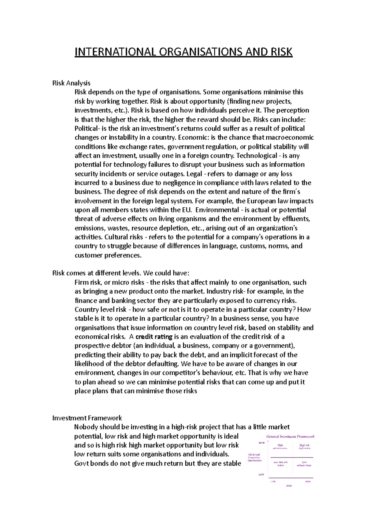 5 - International Organisations and Risk - INTERNATIONAL ORGANISATIONS ...