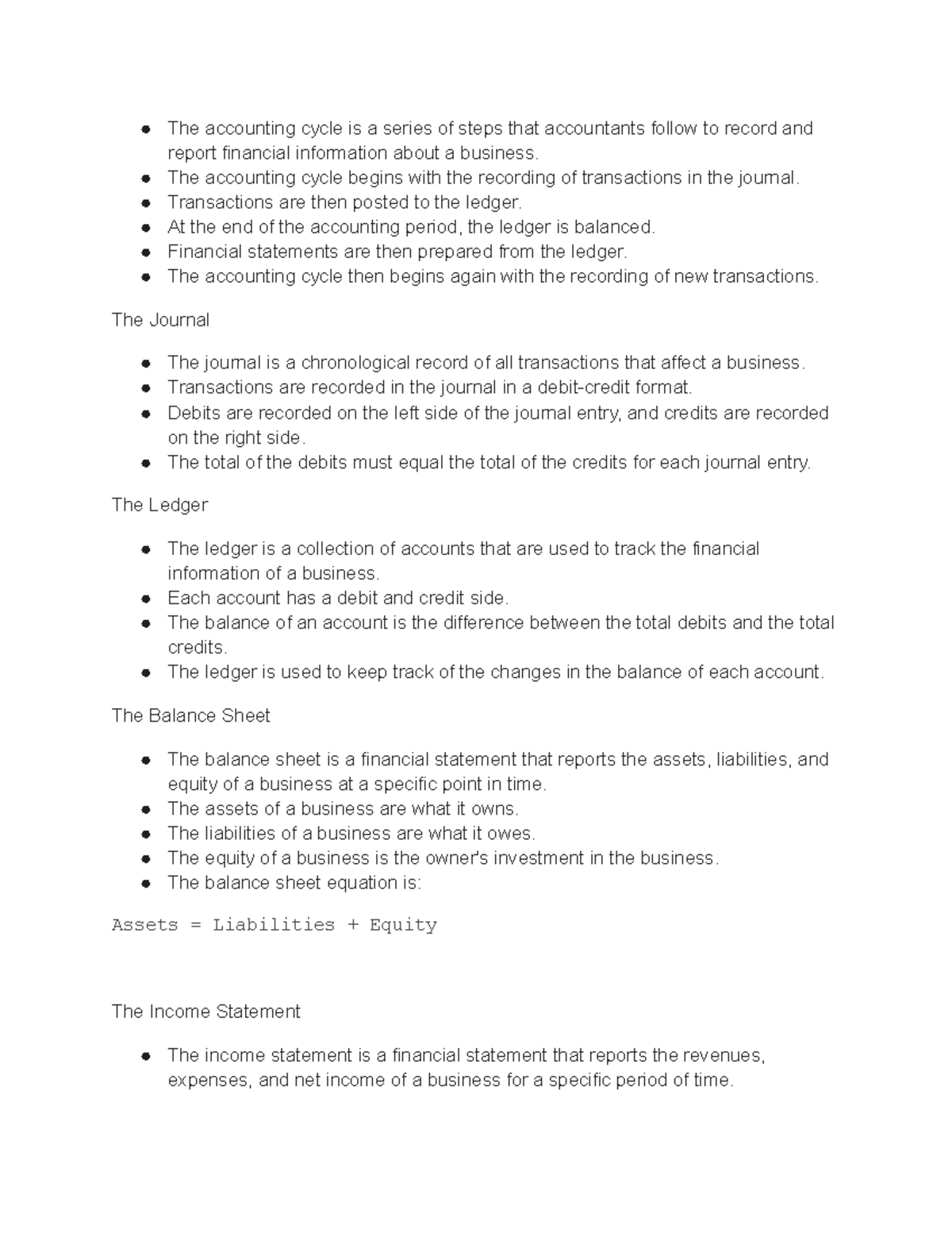 Worksheet & The Accounting Cycle Math Quiz at Charles Parker blog