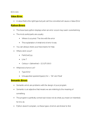 ECS 32A Day 11 - Python type conversion - ECS 32A Function Terminology ...