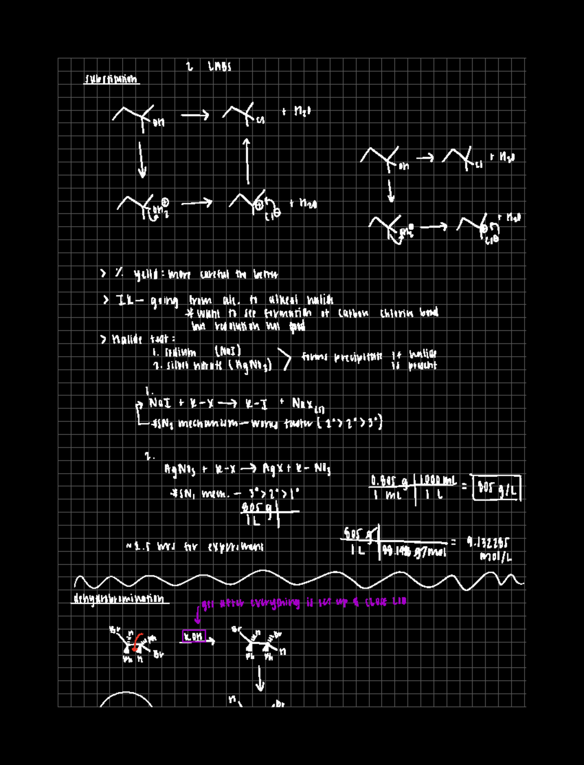 Lecture Notes for Substitution and Dehydrobromination Ochem 1 Lab - 2 ...