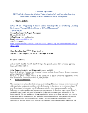 Capstone Case Study - Summary Intro To Teaching A Distance Education Course - Capstone: The Case ...