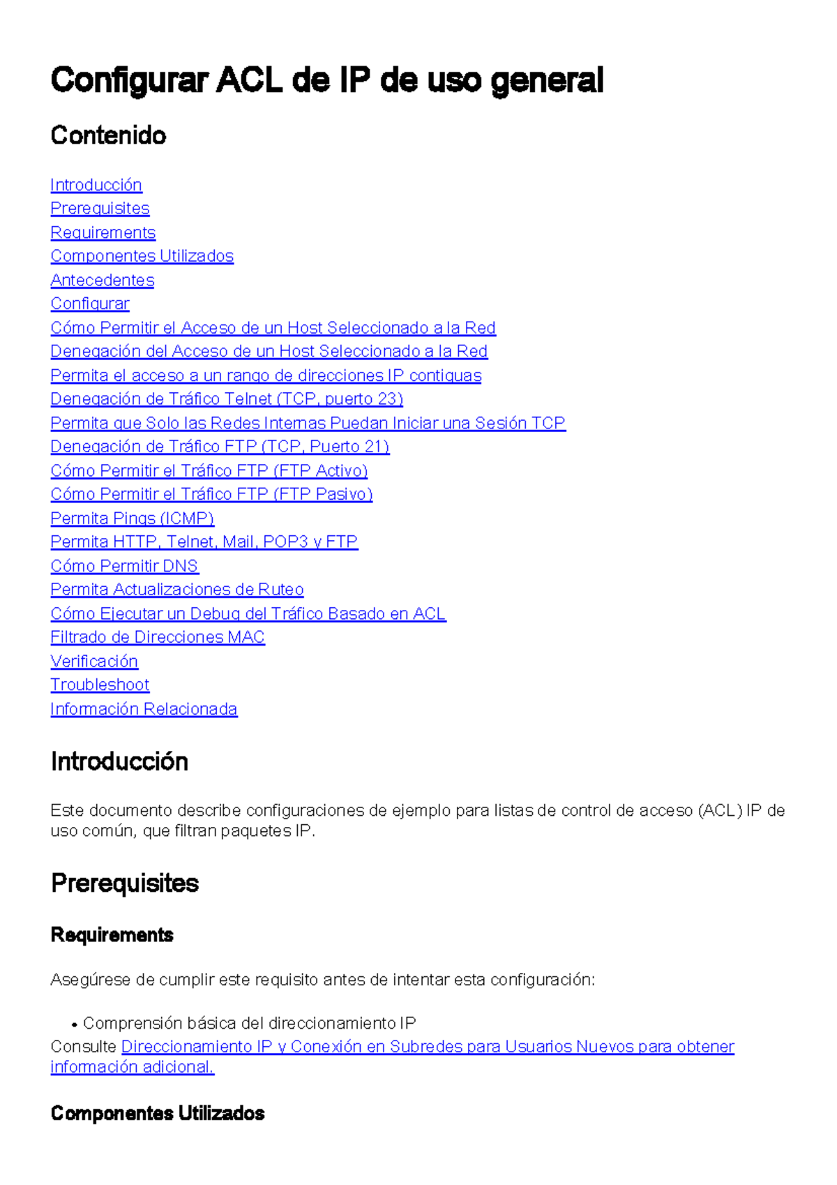 Configurar ACL de IP de uso general anonymous - Configurar ACL de IP de ...