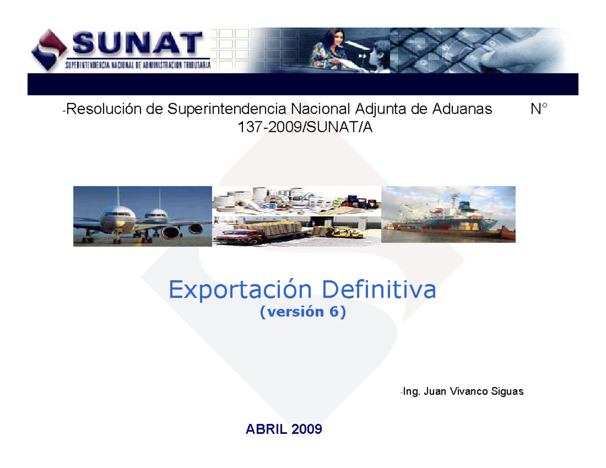 procedimientos de exportación - exportación definitiva 2022 - ABRIL ...