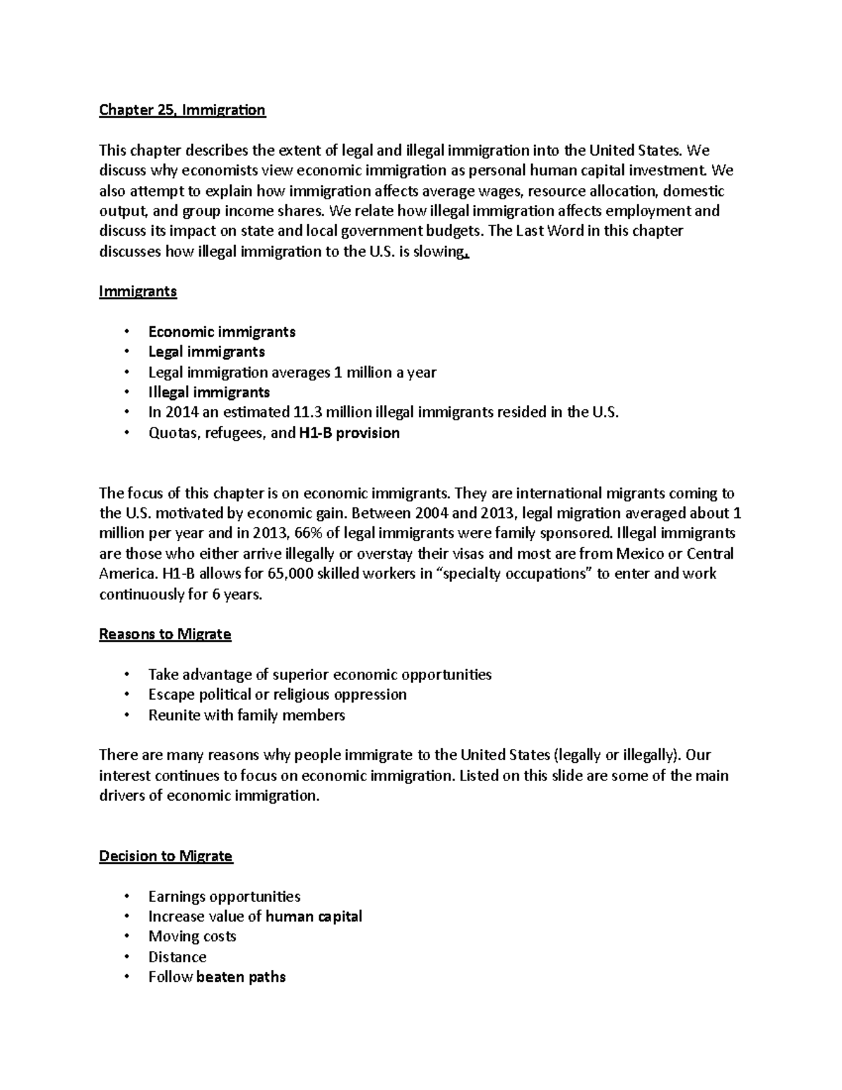 Chapter 25 Immigration - Chapter 25, Immigration This chapter describes ...