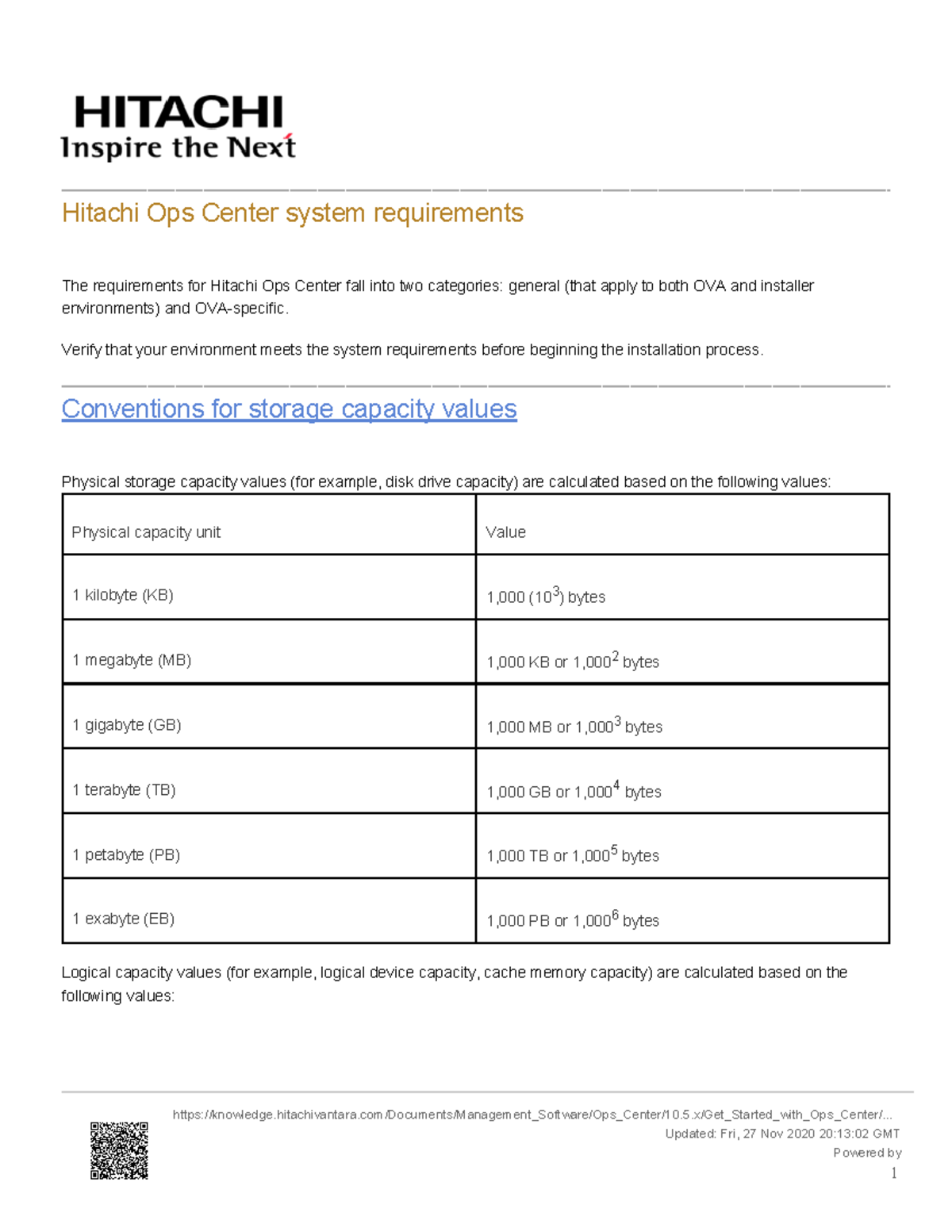 Hitachi Ops Center system requirements - Verify that your environment ...