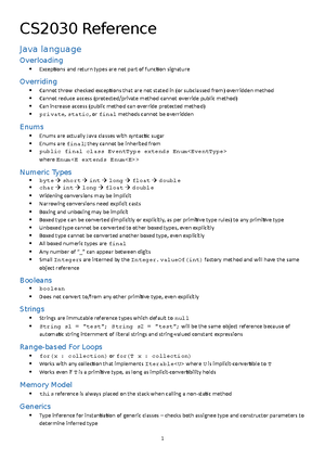 CS2030-final - finals cheatsheet - CS2030 Finals Cheatsheet v1. (2019 ...