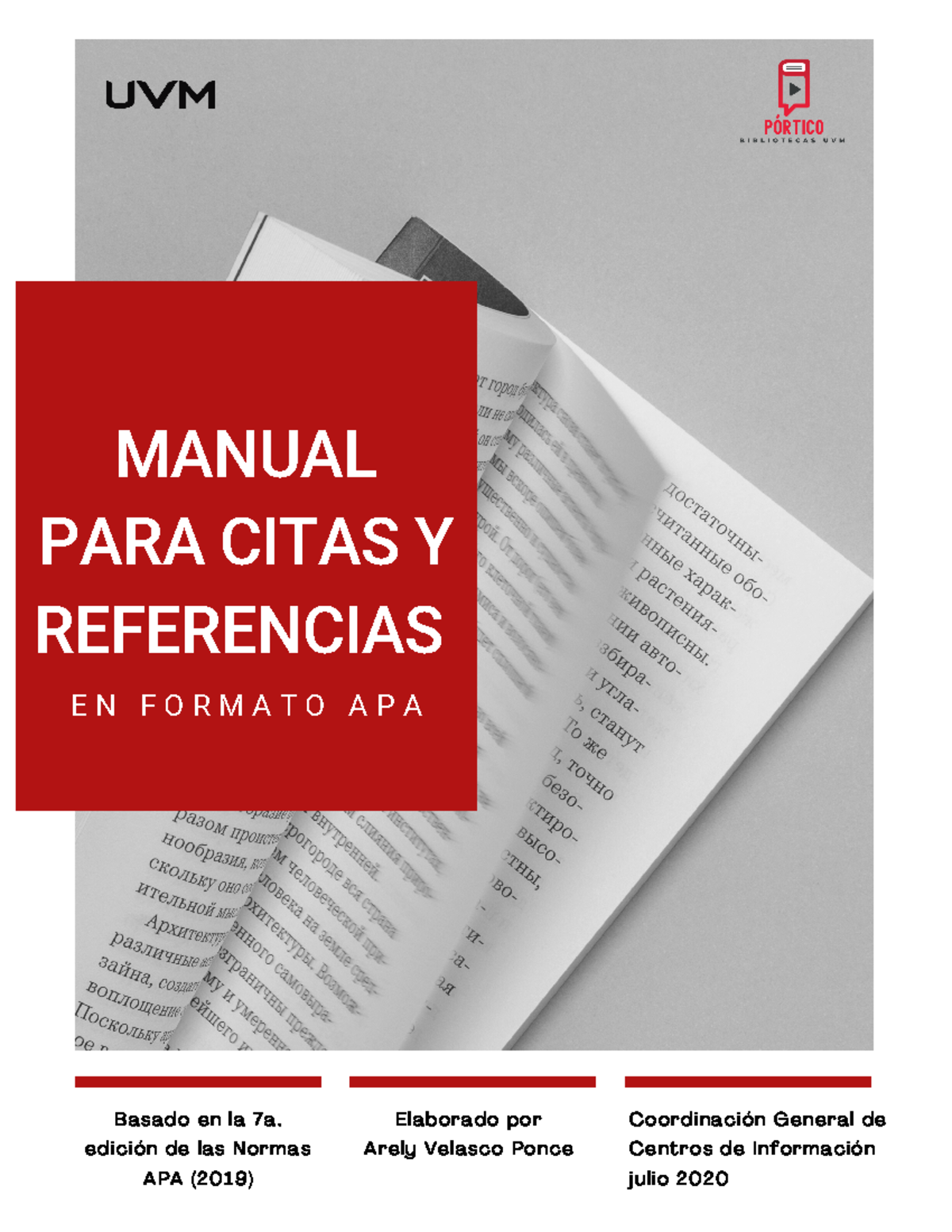 Manual APA 2020 - ... - MANUAL PARA CITAS Y REFERENCIAS Basado en la 7 ...