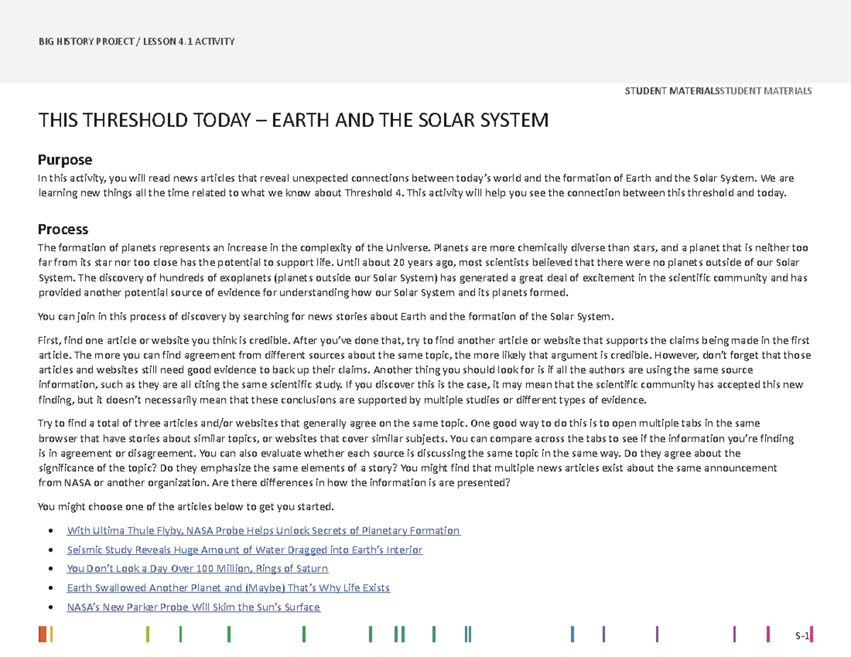 Threshold 4 Solar System - STUDENT MATERIALSSTUDENT MATERIALS THIS ...