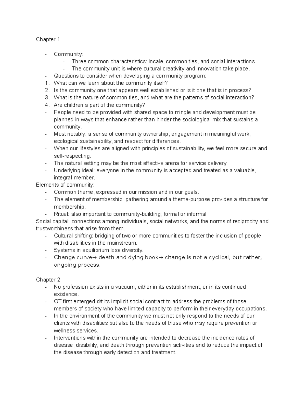 CH. 1-4 Community - Chapter 1 Community: Three common characteristics ...