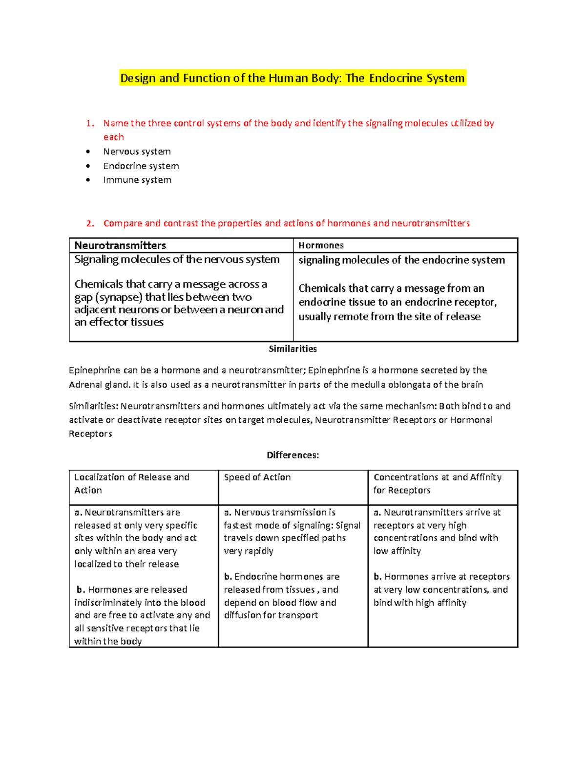 2. The Endocrine System - Design and Function of the Human Body: The ...